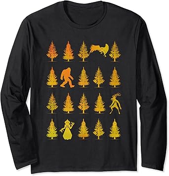Amazon.com: Fall Autumn Cryptids - Bigfoot Mothman Wendigo Long Sleeve T-Shirt : Clothing, Shoes ...